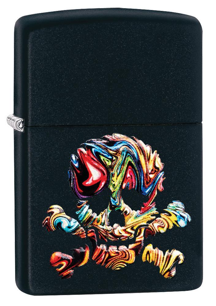 Zippo Skull Design High Polish Black Windproof Lighter – Zippo.ar
